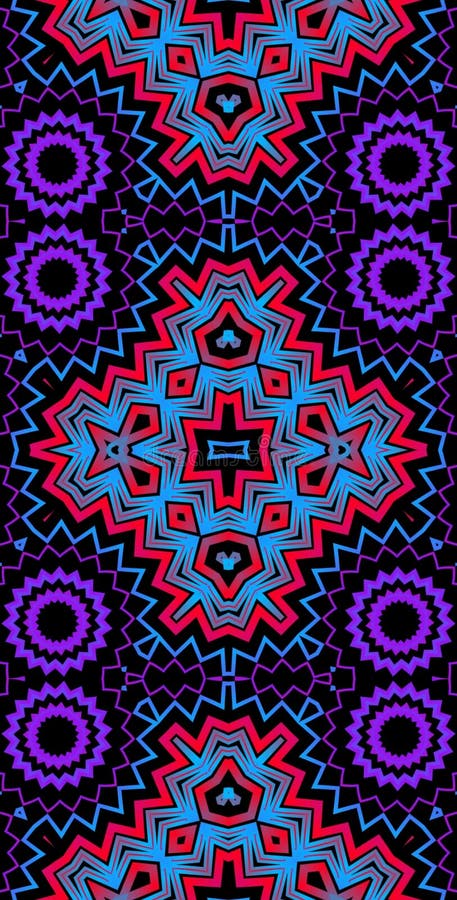 Fractodome Colorful Seamless Fractal Patterns Stock Illustration ...