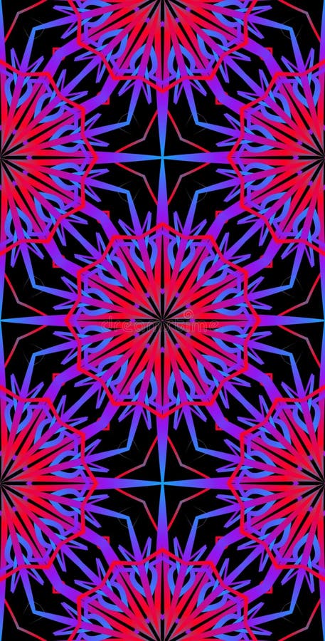 Fractodome Colorful Seamless Fractal Patterns Stock Illustration ...