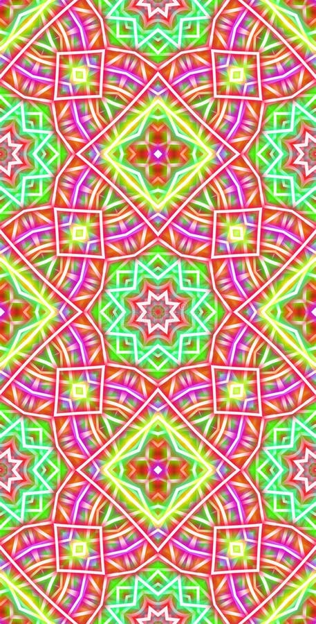 Fractodome Colorful Seamless Fractal Patterns Stock Illustration ...