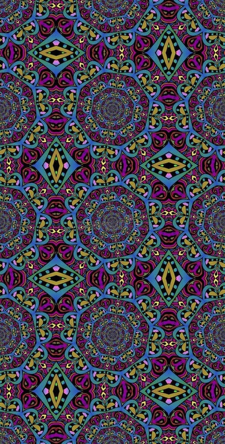 Fractodome Colorful Seamless Fractal Patterns Stock Illustration ...