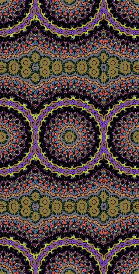 Fractodome Colorful Seamless Fractal Patterns Stock Illustration ...