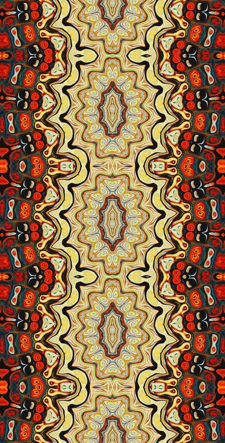 Fractodome Colorful Seamless Fractal Patterns Stock Illustration ...