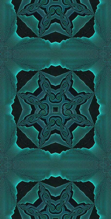 Fractodome Colorful Seamless Fractal Patterns Stock Illustration ...