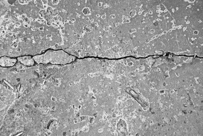 Concrete with a Fracture and White Carbonate Crystallization Stock ...