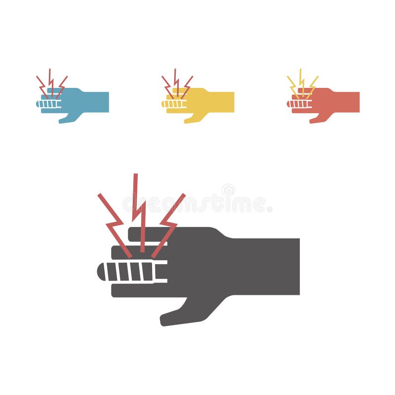 Fracture of a Finger Icon. Vector Signs. Stock Vector - Illustration of ...