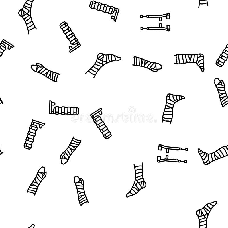 Fracture Injury Bone Break Seamless Pattern Vector Stock Illustration ...
