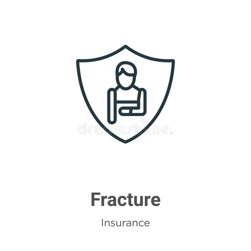 Fracture Arm Vector Icon on White Background. Flat Vector Fracture Arm ...