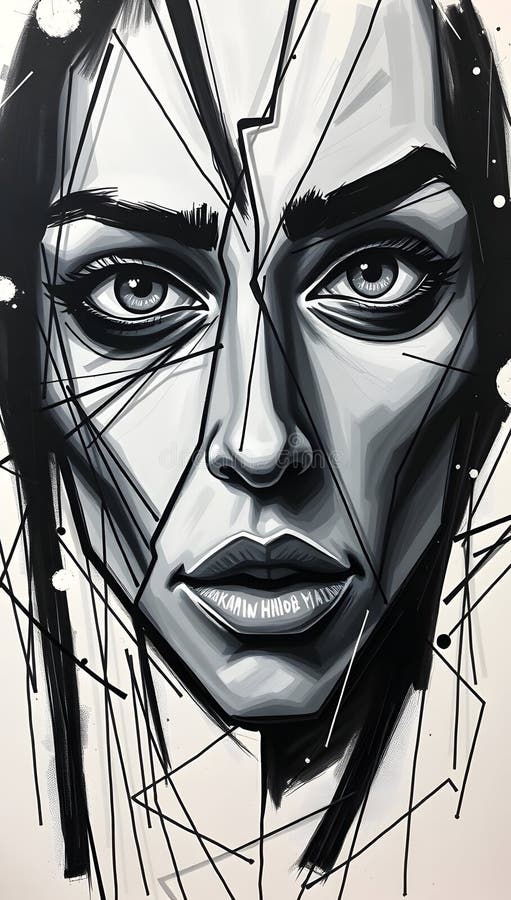 Expressive Abstract Portrait with Contrast, Emotion, and Intensity ...
