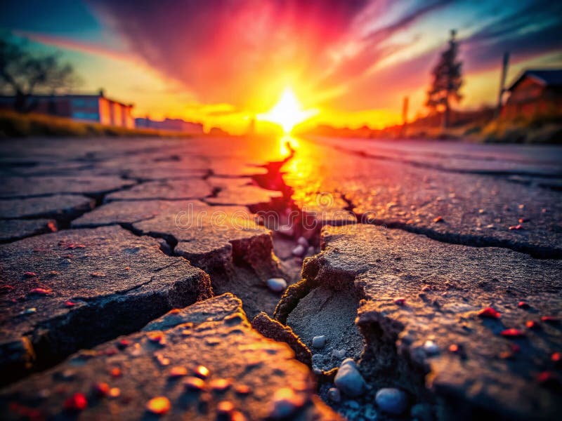 Fractured Asphalt a Stunning Visual Representation of Earthquake Damage ...