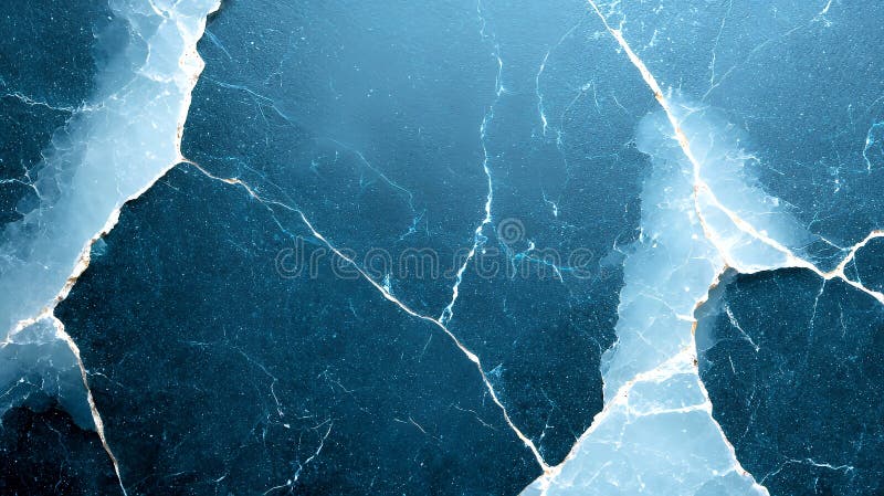 Fractured Blue Ice with Cracks and Textures Abstract Background Stock ...