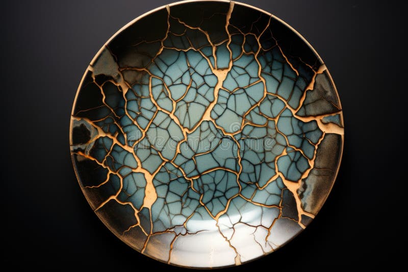 Fractured Ceramic Plate Restored Stock Image - Image of damaged, plate ...
