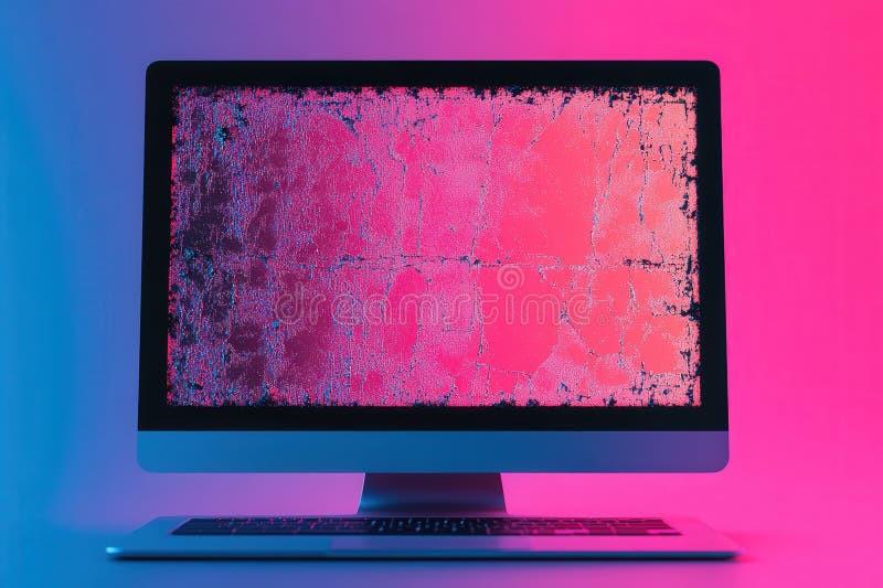 Fractured Digital Screen with Abstract Misinformation Glitch Stock ...