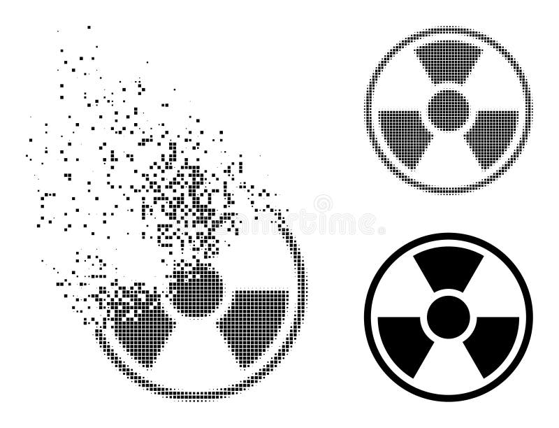 Fractured Dot and Original Radioactive Symbol Icon Stock Vector ...