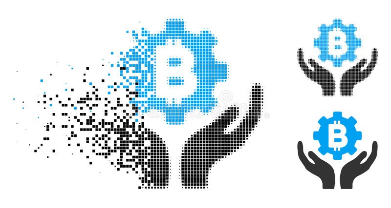 Fractured Dotted Halftone Bitcoin Gear Care Hands Icon Stock Vector ... Fractured Dotted Halftone Bitcoin Gear Care Hands Icon Stock Vector ...