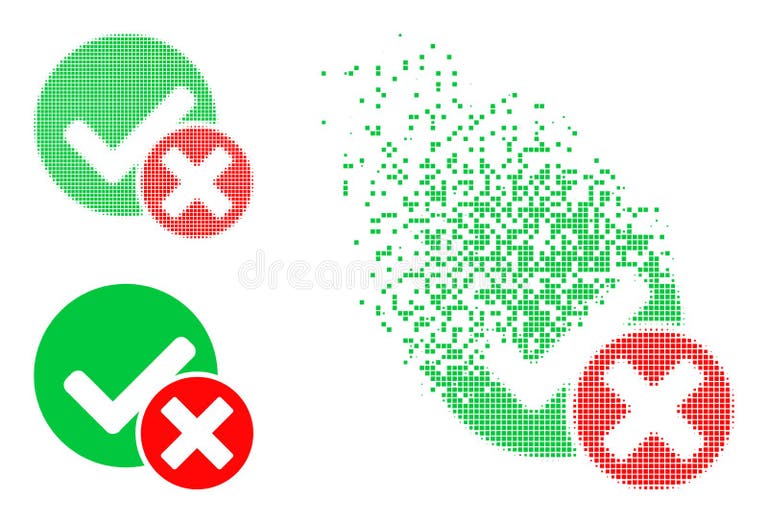 Fractured Dotted and Original False Positive Icon Stock Vector ...