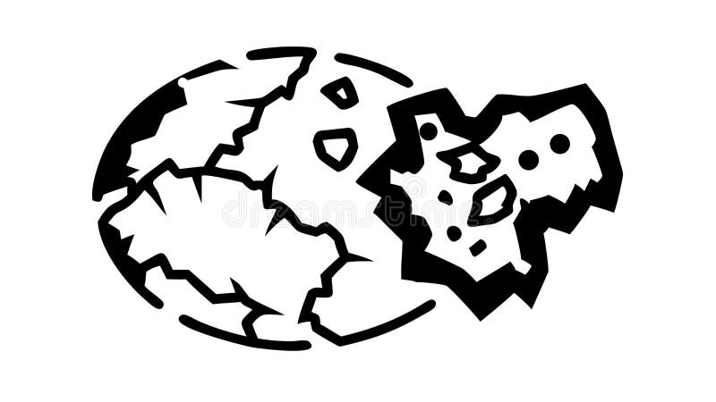 Fractured Earth Map, Global Fragmentation Concept Vector Design ...