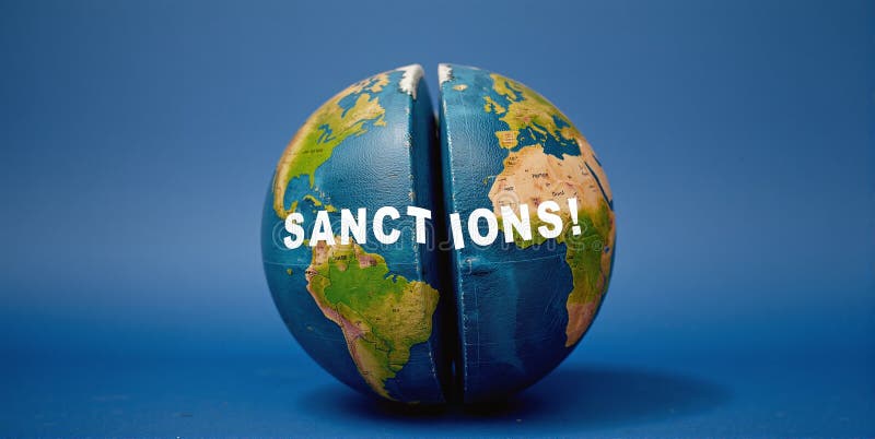 A Fractured Earth Split in Two, Symbolizing Global Trade Barriers ...