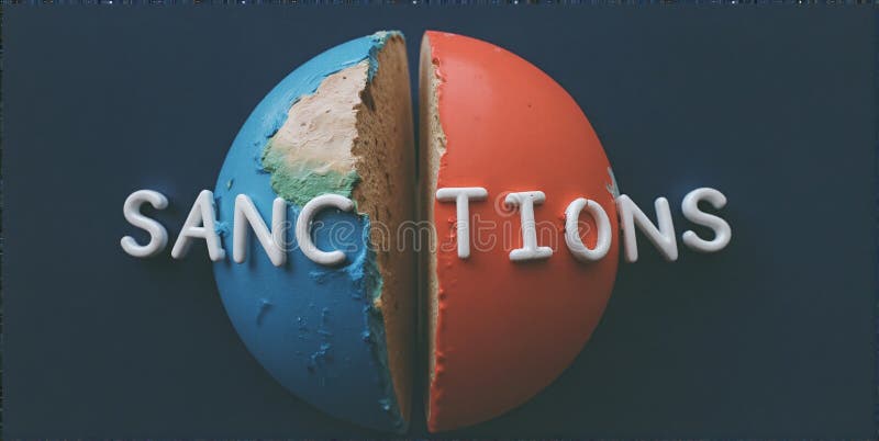 A Fractured Earth Split in Two, Symbolizing Global Trade Barriers ...