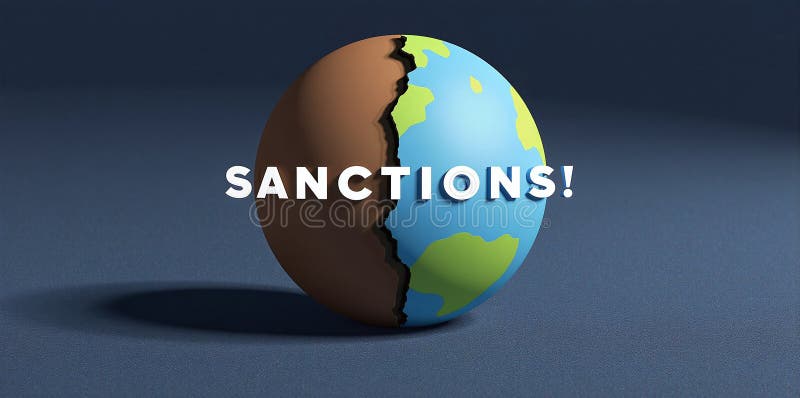 A Fractured Earth Split in Two, Symbolizing Global Trade Barriers ...