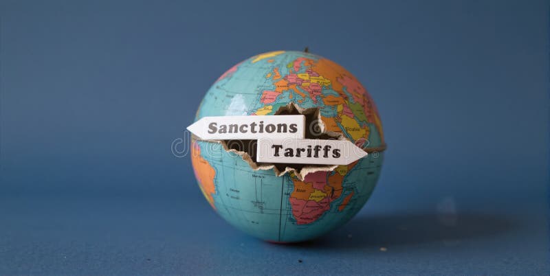 A Fractured Earth Split in Two, Symbolizing Global Trade Barriers ...