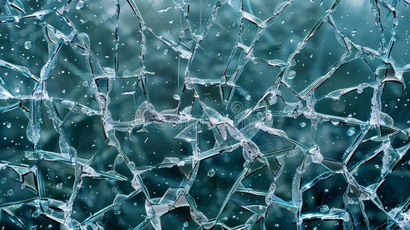 Fractured Frost As the Glass Cools the Frost Forms Small Fractured ...