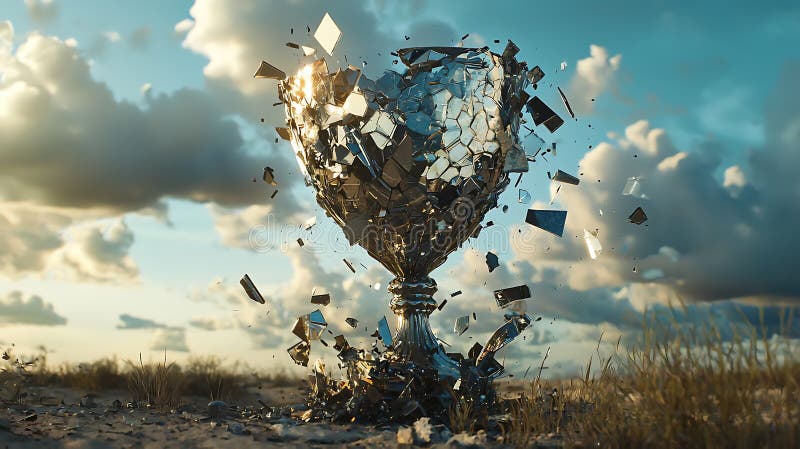The Fractured Glory a Dramatic Representation of a Shattered Trophy ...