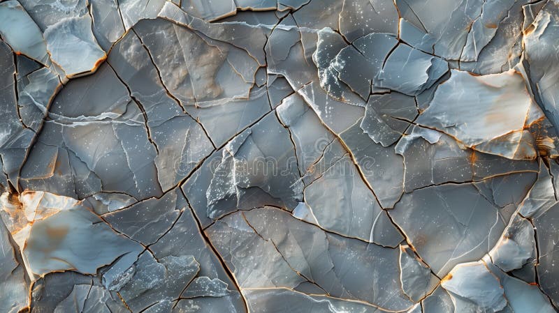 Fractured Gray Rock Surface with Intricate Cracks Texture Background ...