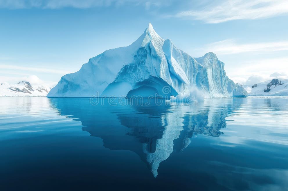 Massive Iceberg Cracking and Splintering, Chunks Tumbling into Dark ...