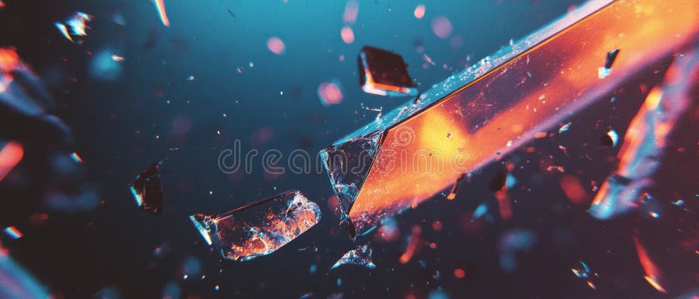 Fractured Light and Shattered Glass Create an Abstract Dynamic Visual ...