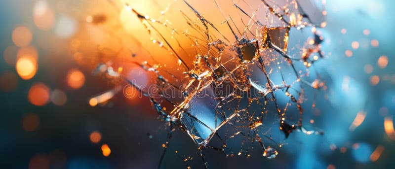 Fractured Light and Shattered Glass Create a Dynamic Abstract ...
