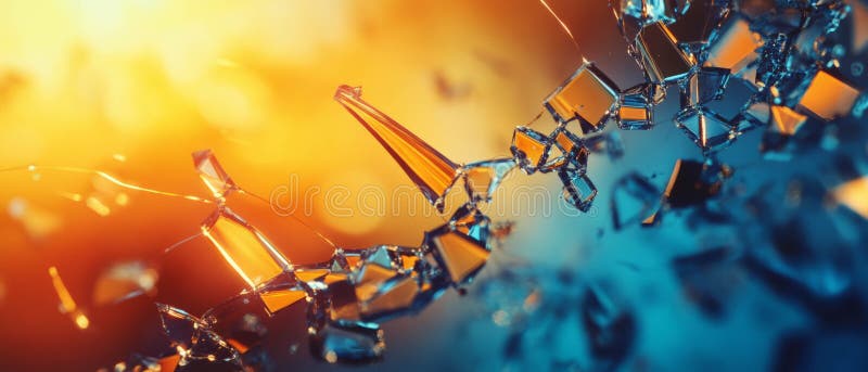 Fractured Light Shattered Glass Create Dynamic Abstract Background ...