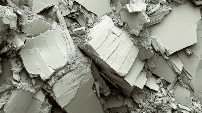 Fractured Mineral Fragments Display Layered Texture and Structure Stock ...