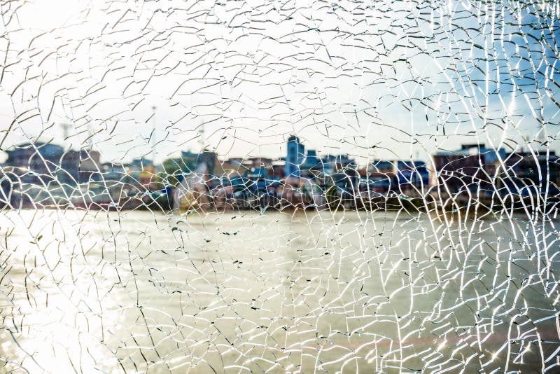 Mirror Blurred Reflection after a Rain of the Blue Cloudy Sky in a ...