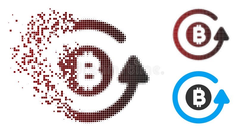 Fractured Pixel Halftone Bitcoin Chargeback Icon Stock Vector ... Fractured Pixel Halftone Bitcoin Chargeback Icon Stock Vector ...