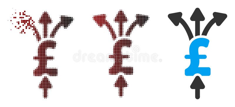 Fractured Pixel Halftone Divide Pound Payments Icon Stock Vector ... Fractured Pixel Halftone Divide Pound Payments Icon Stock Vector ...