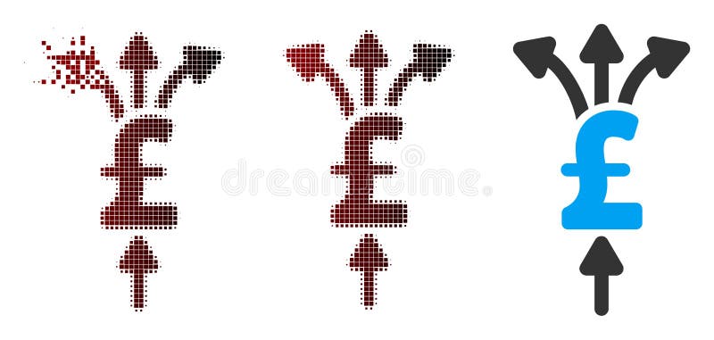 Fractured Pixel Halftone Divide Pound Payments Icon Stock Vector ... Fractured Pixel Halftone Divide Pound Payments Icon Stock Vector ...
