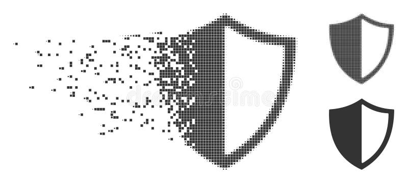 Fractured Pixel Halftone Shield Icon Stock Vector - Illustration of ... Fractured Pixel Halftone Shield Icon Stock Vector - Illustration of ...