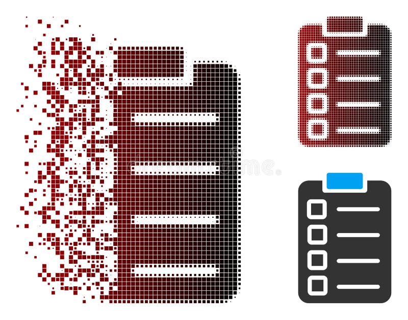 Fractured Pixel Halftone Test Tasks Icon Stock Vector - Illustration of ...