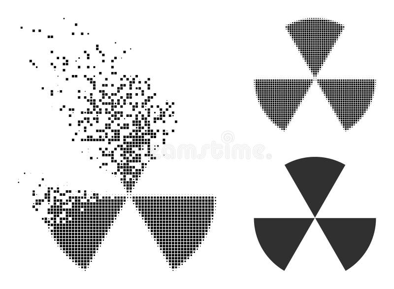 Fractured Pixel and Original Circle Sectors Icon Stock Vector ...