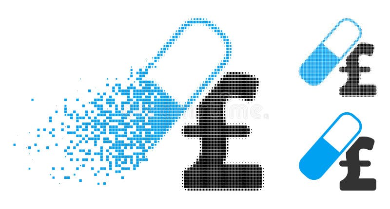 Fractured Pixelated Halftone Medication Pound Business Icon Stock ... Fractured Pixelated Halftone Medication Pound Business Icon Stock ...
