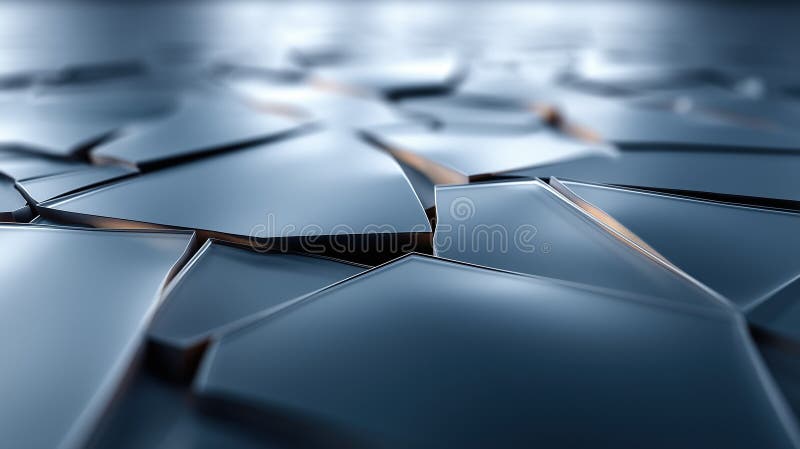 Metallic Cracked Surface. Abstract Close-up of Broken Tech Style ...