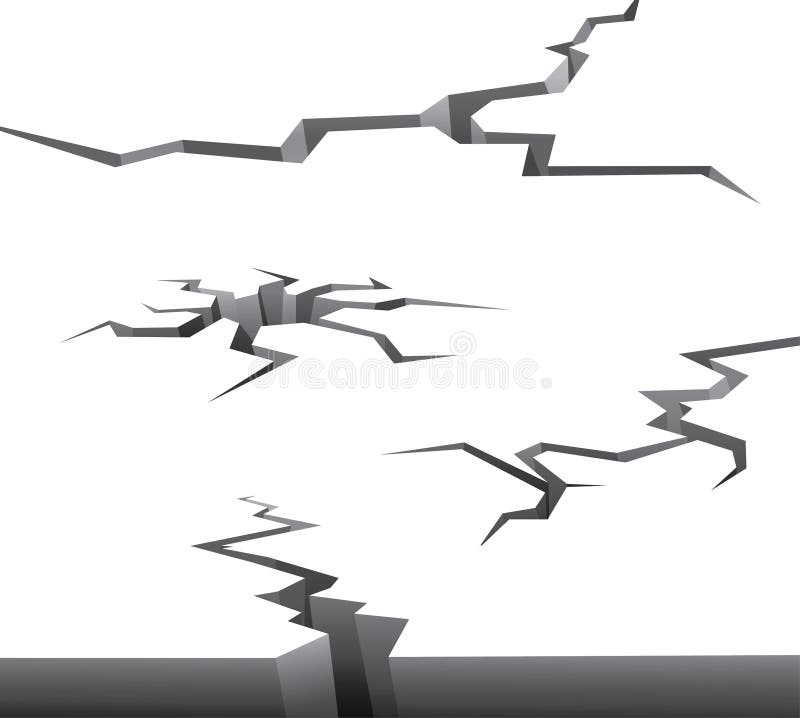 Fractures stock vector. Illustration of crushed, surface - 18380113