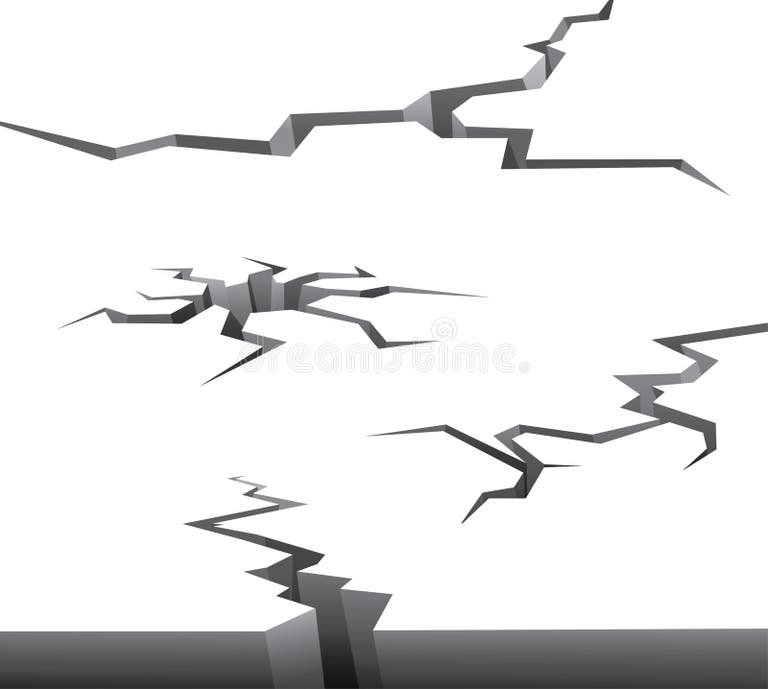 Fractures stock vector. Illustration of crushed, surface - 18380113