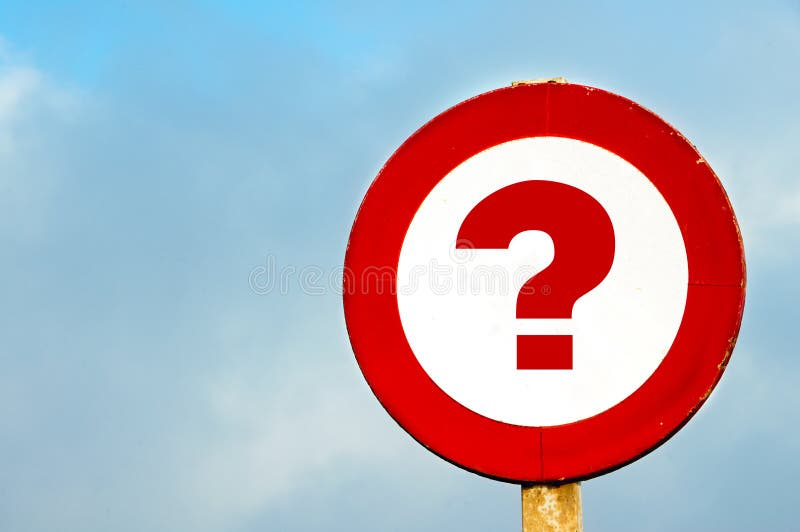Fragezeichen-Verkehrszeichen Stockbild - Bild von begriff, rund: 42160041