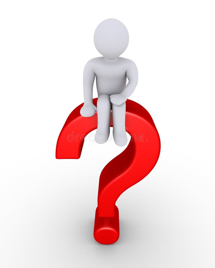 Frage der Person stock abbildung. Illustration von person - 84240587