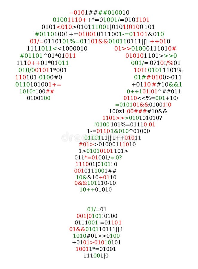 Fragezeichenquellcode Des Abstrakten Symbols Vektor Abbildung ...