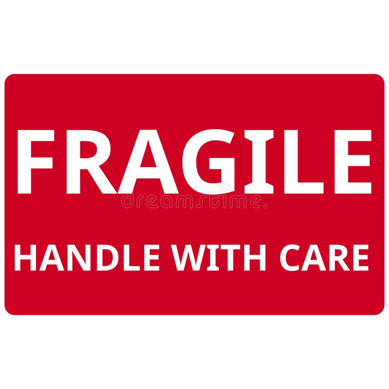 Fragile banner stock illustration. Illustration of fragile - 301848619