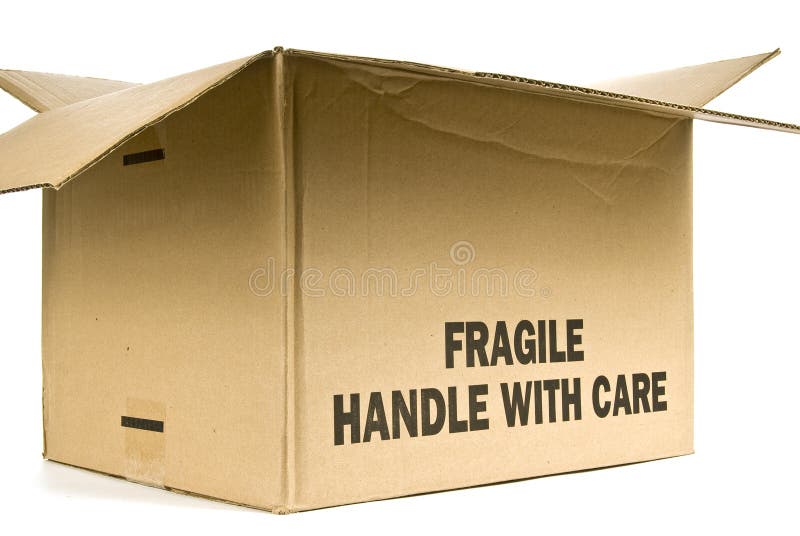 Fragile Brown Box XXXL stock image. Image of delivery - 28552669