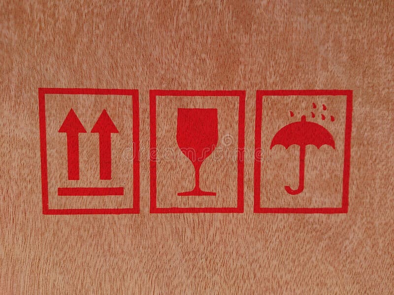 Fragile signages on box stock image. Image of boxes - 214489063