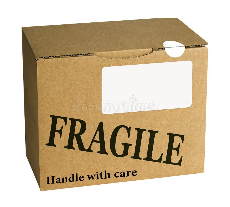 Fragile Brown Box XXXL stock image. Image of delivery - 28552669